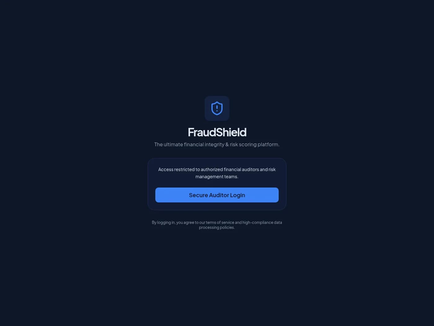 FraudShield Web App