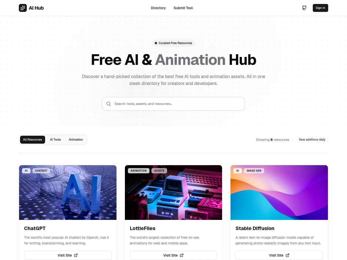 Free AI & Animation Hub