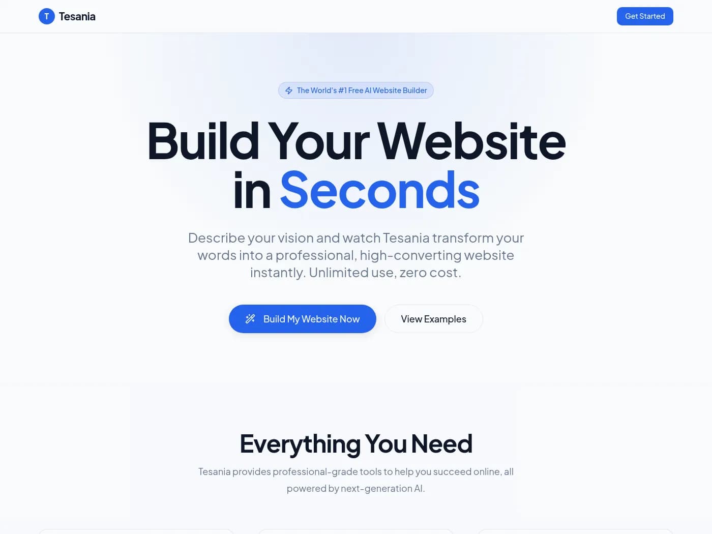Free AI Website Tool