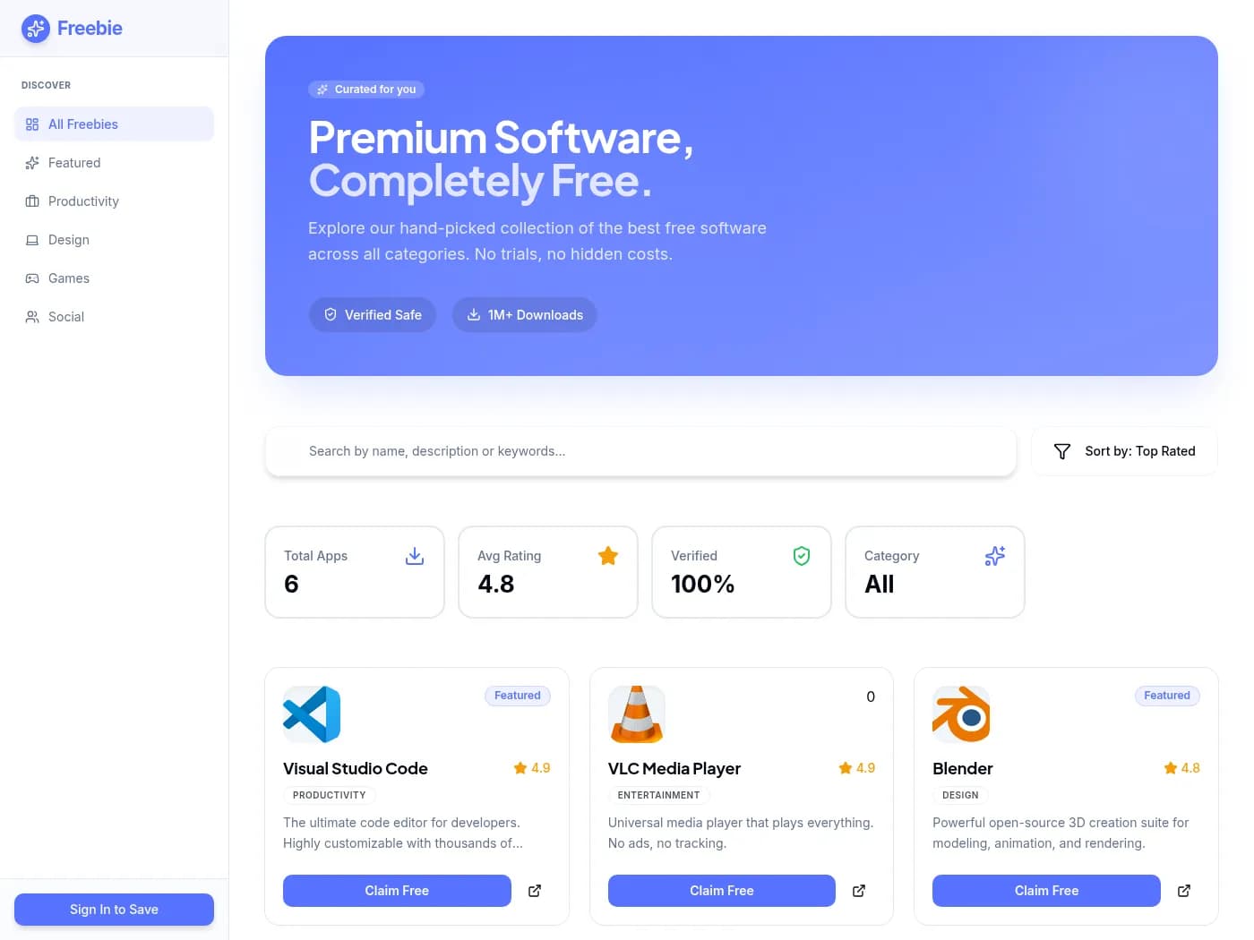 Freebie Finder App