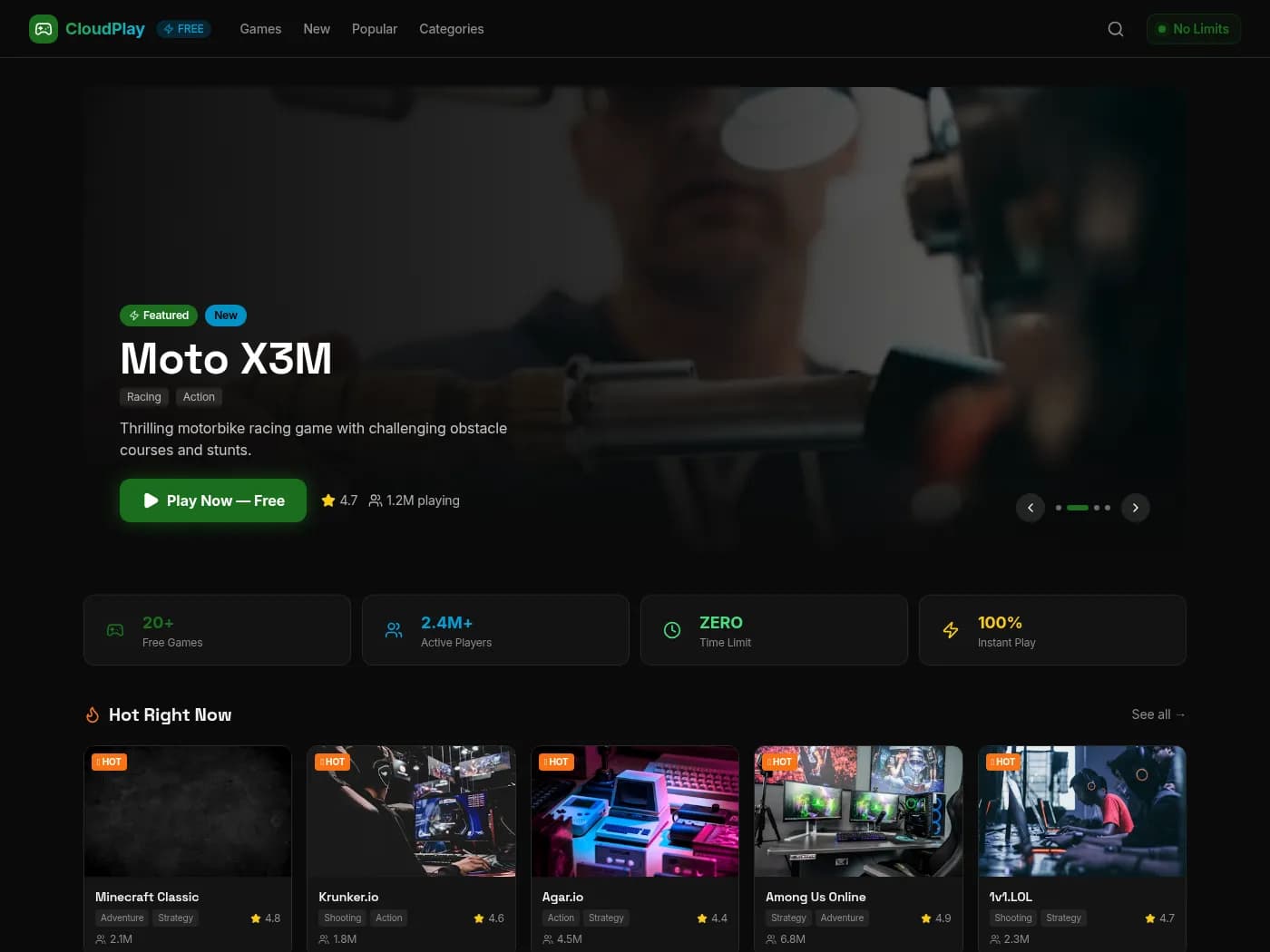 Free Cloud Game Hub