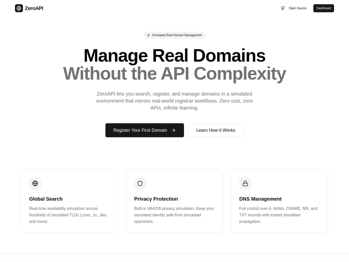 ZeroAPI Domain Service