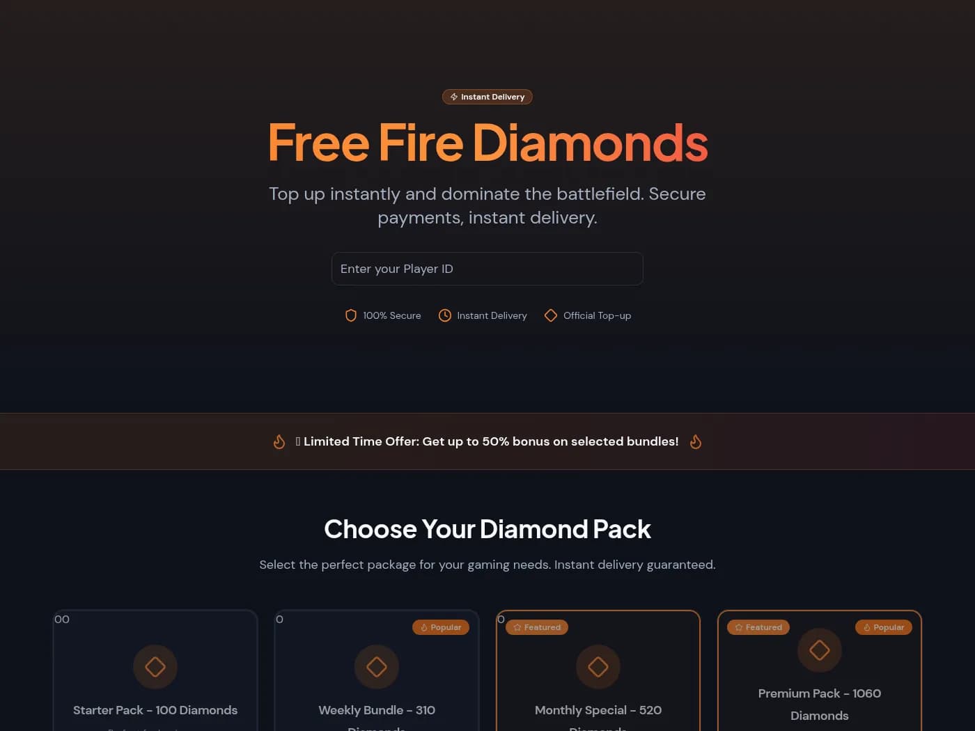 Free Fire Topup Pro