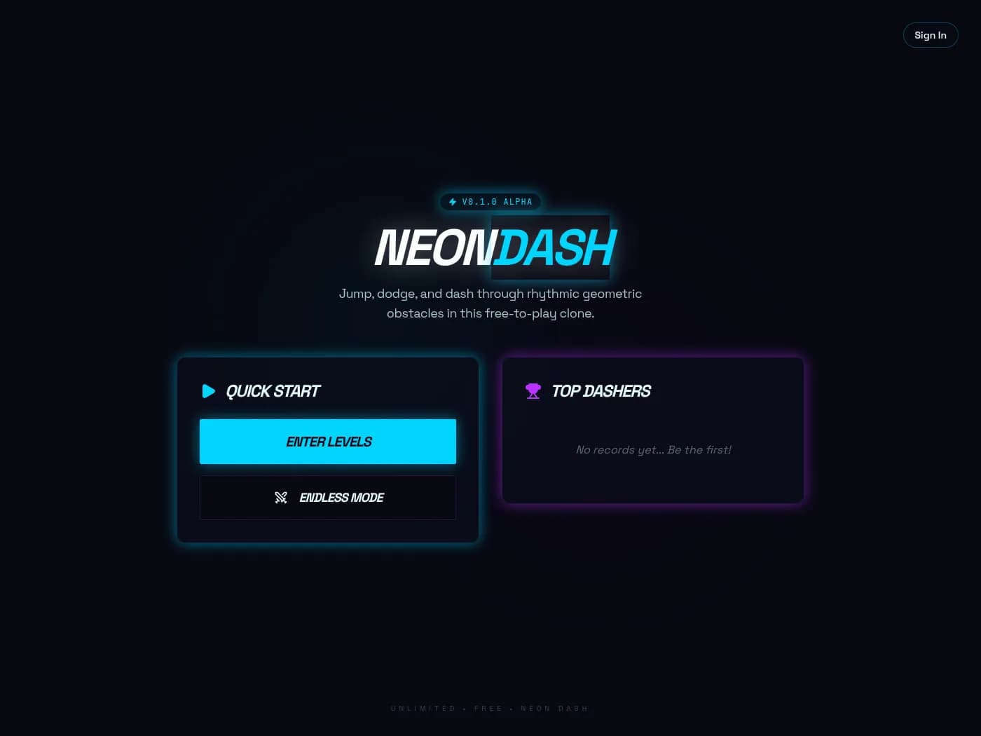 Free Geometry Dash Clone