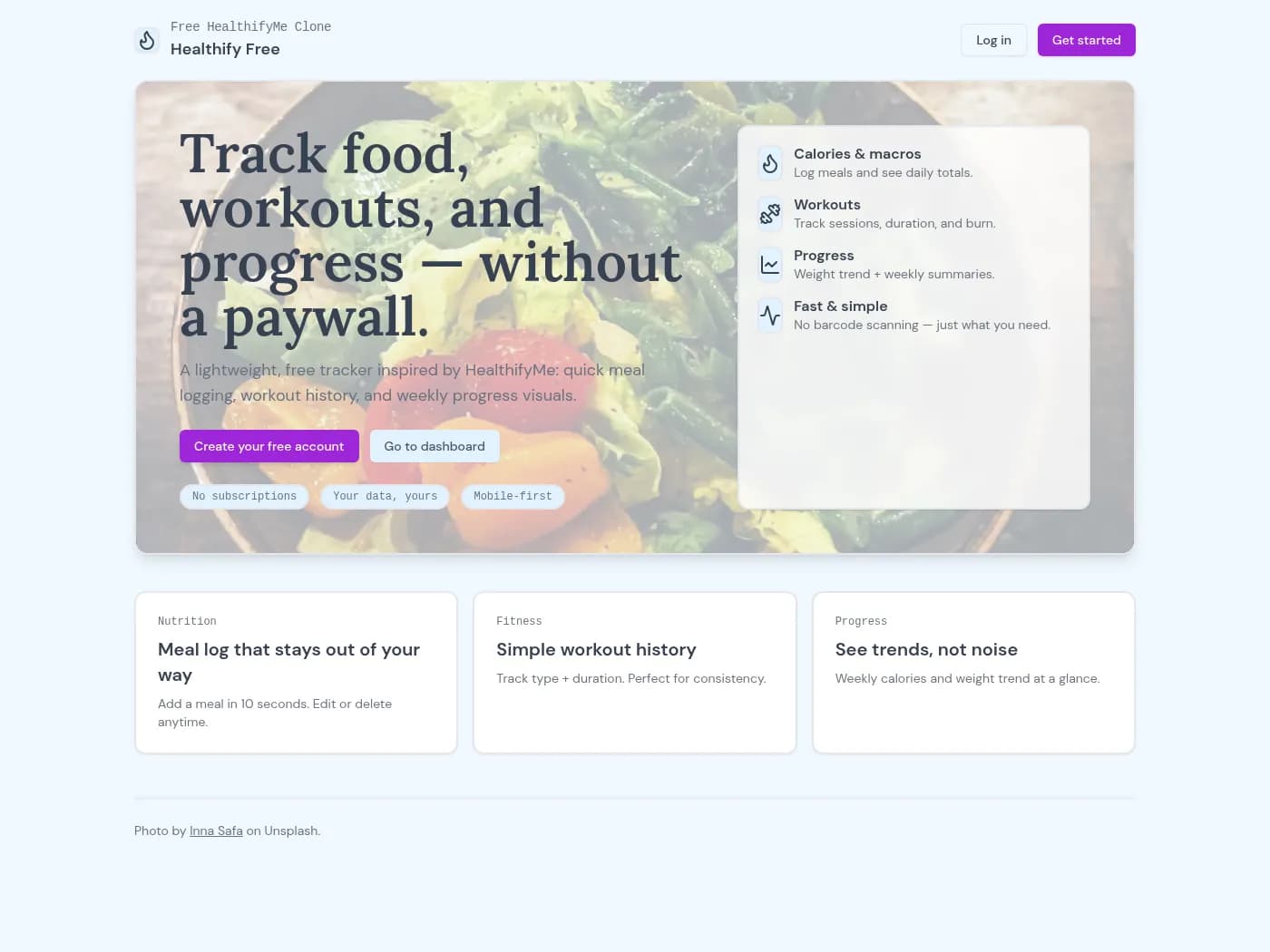 Free HealthifyMe Clone