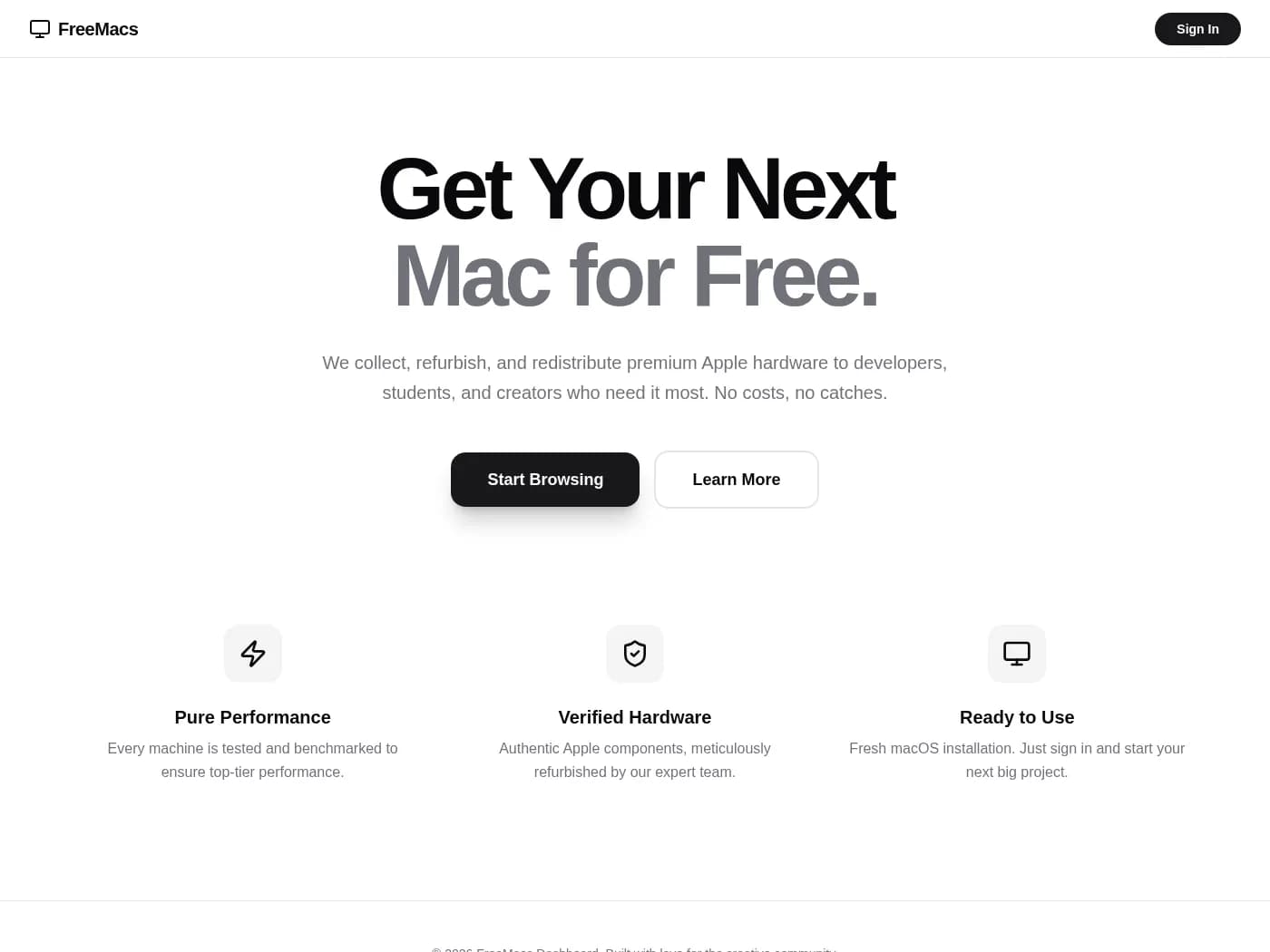 Free Macs Dashboard