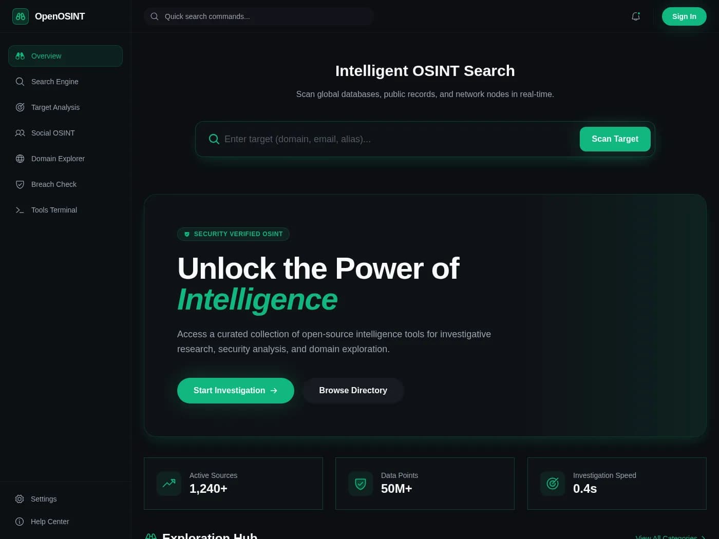 Open OSINT Explorer