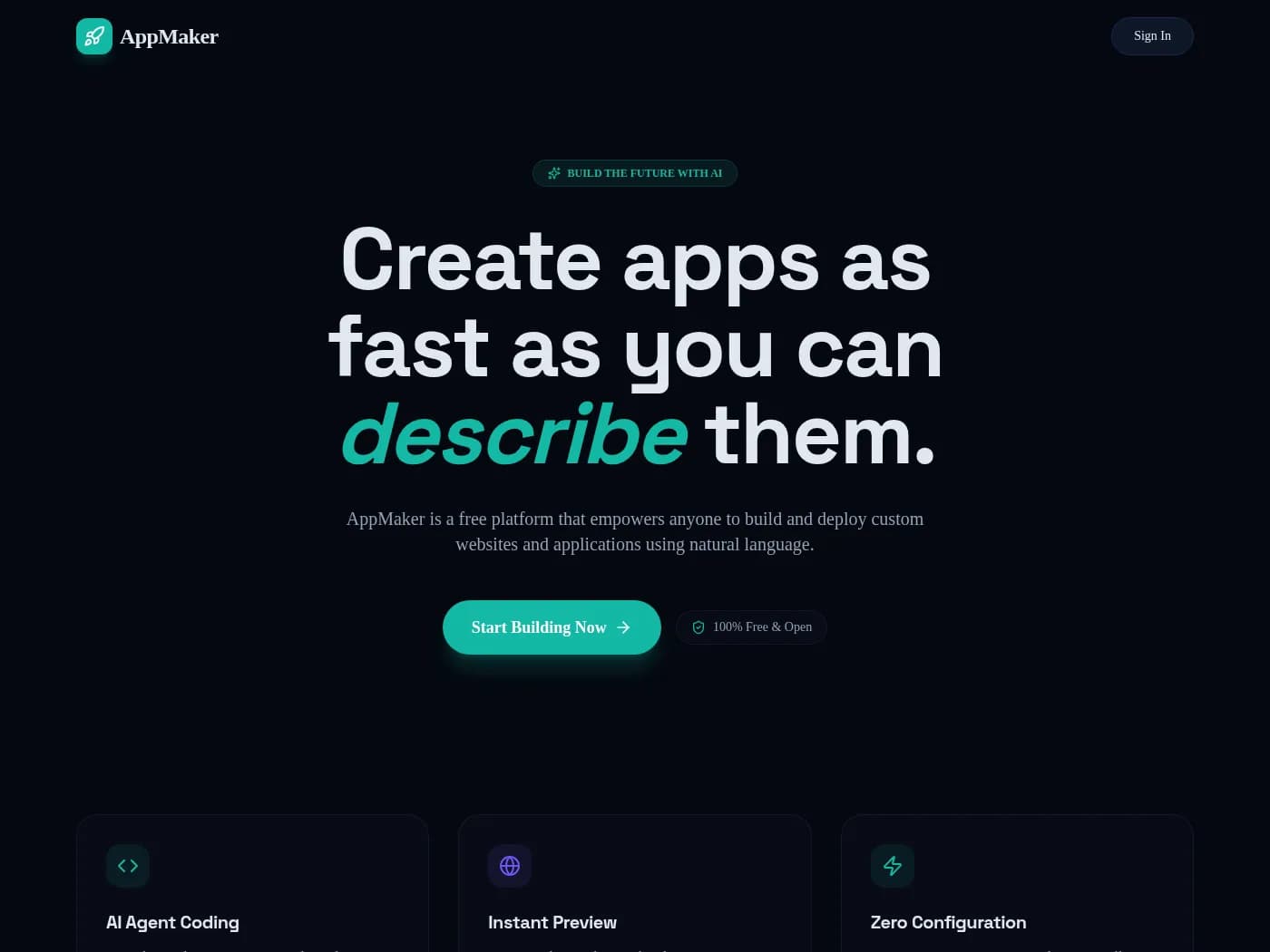Free Web & App Maker