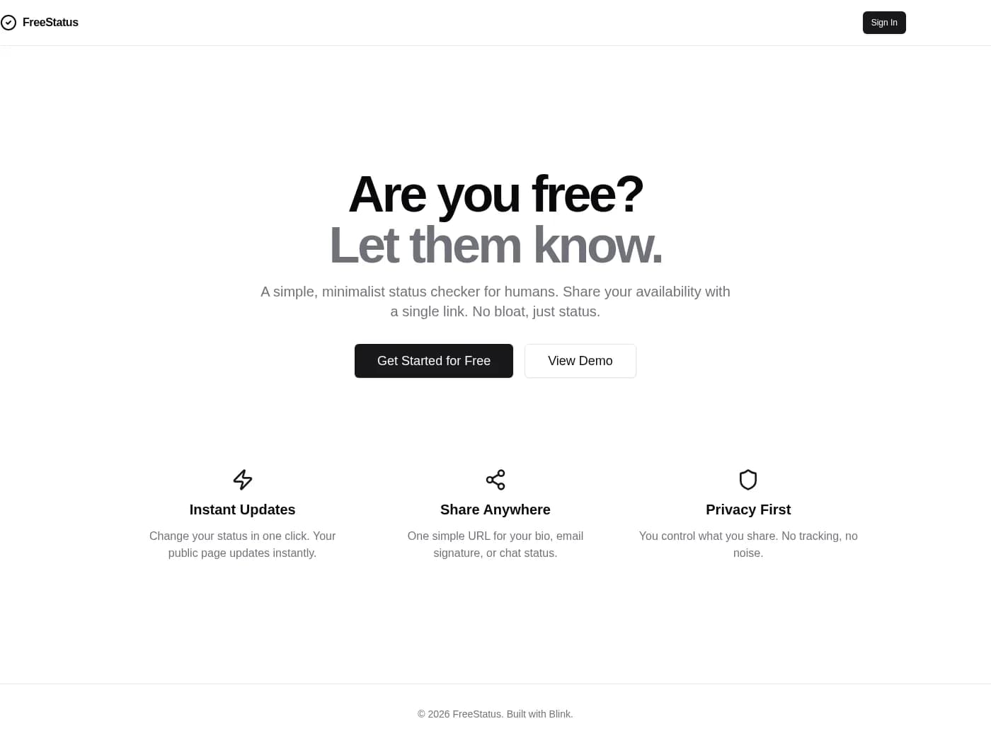Free Status Checker