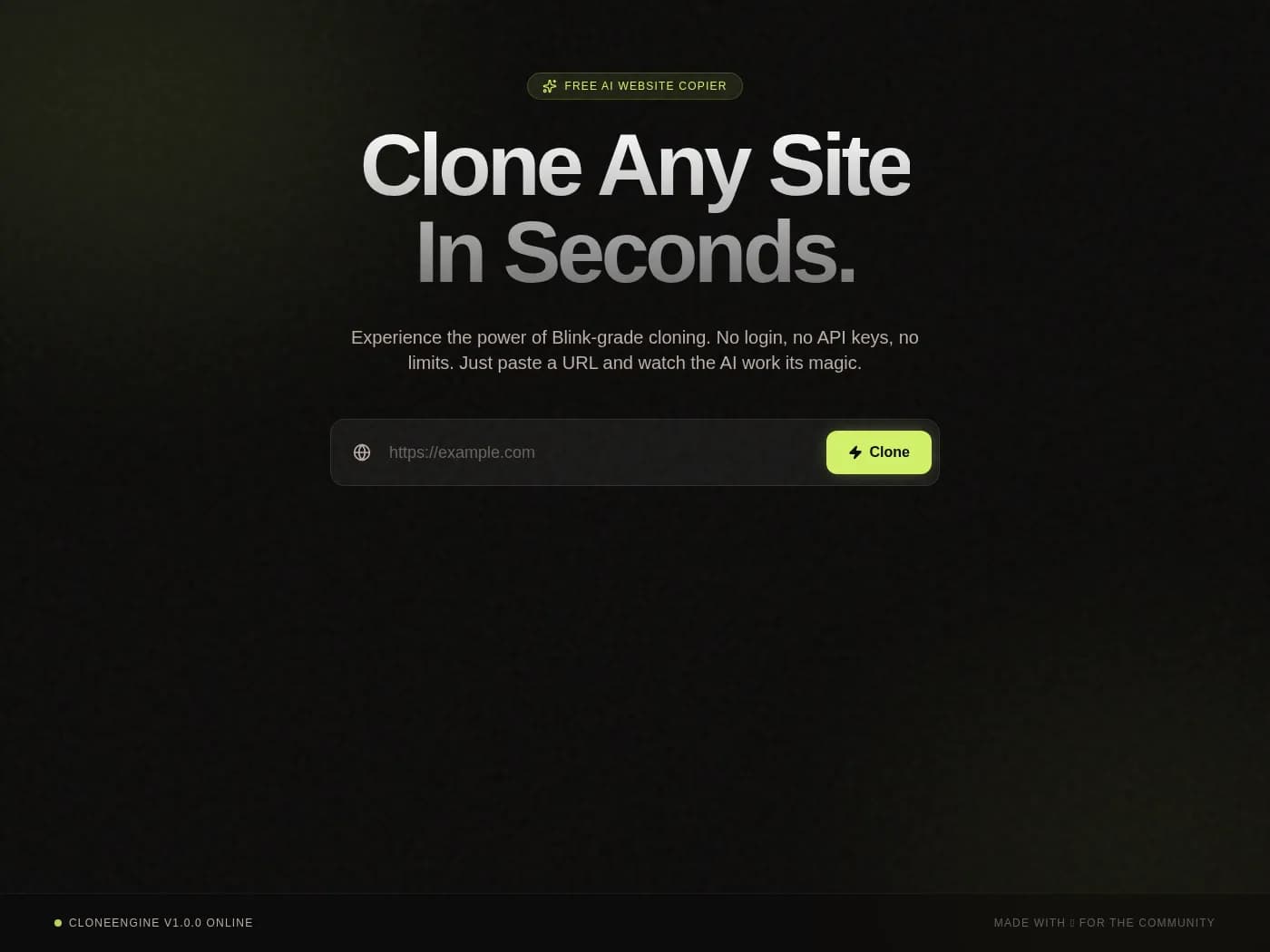 Free WebClone AI