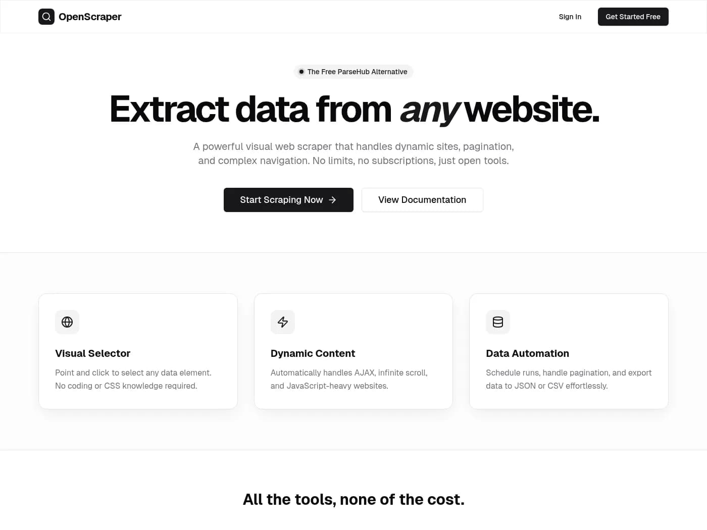 Open Web Scraper Suite
