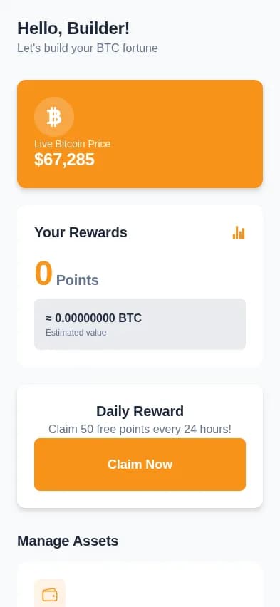 FreeBuild BTC Rewards