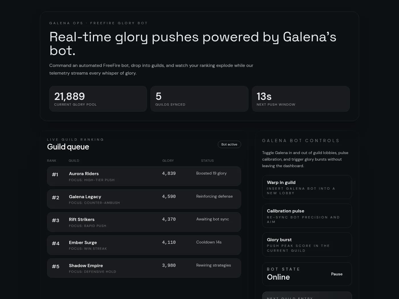 FreeFire Glory Bot