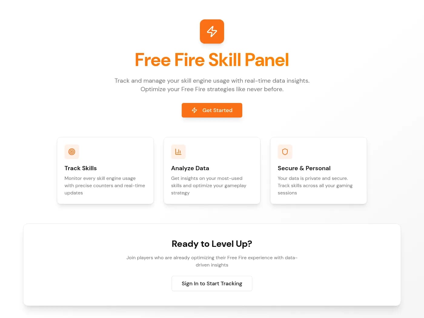 Free Fire Skill Panel