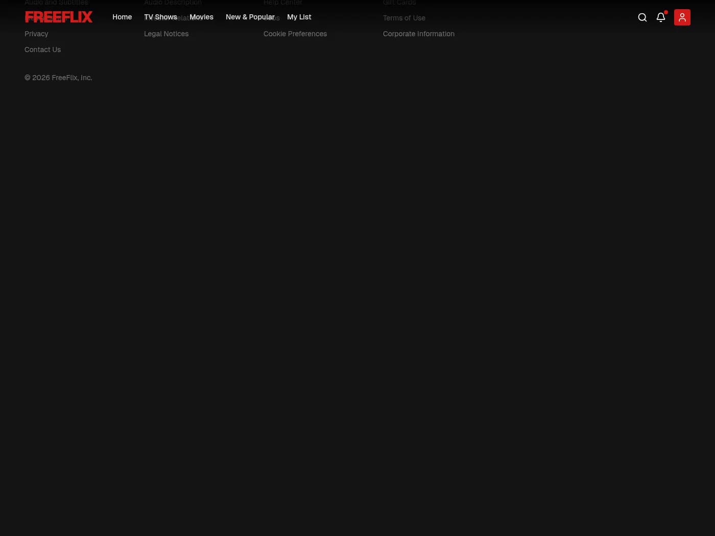 FreeFlix Streaming Site