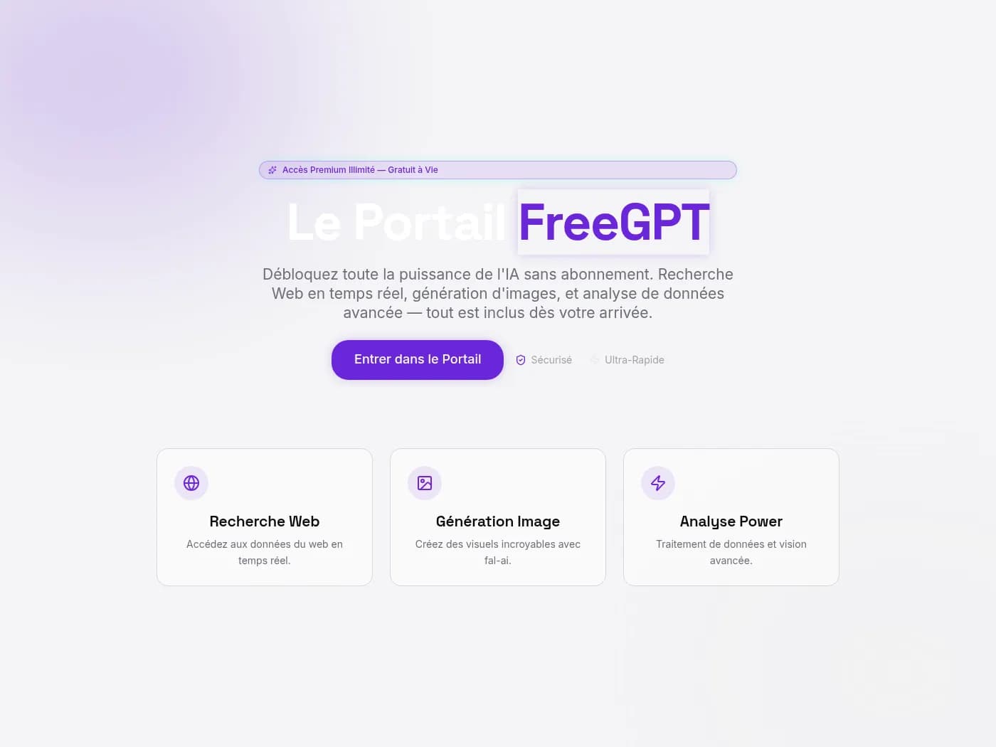 FreeGPT Portal
