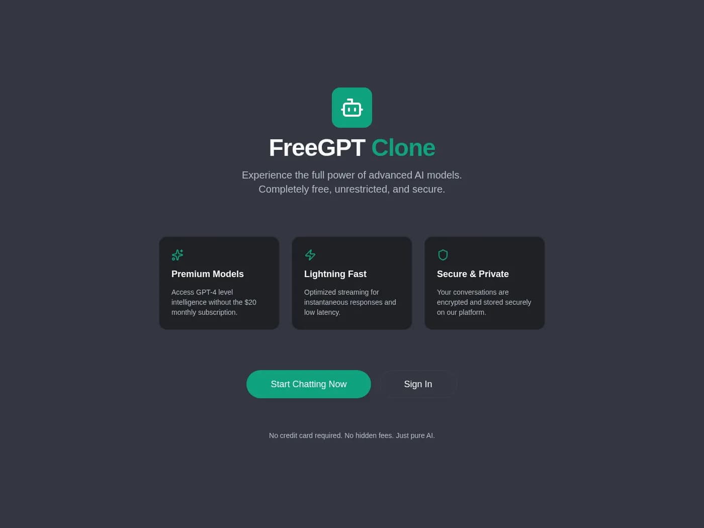 FreeGPT Clone