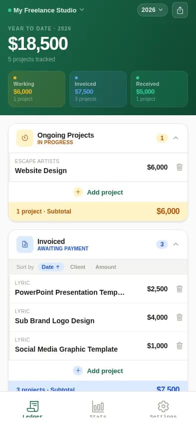 Freelance Ledger Pro
