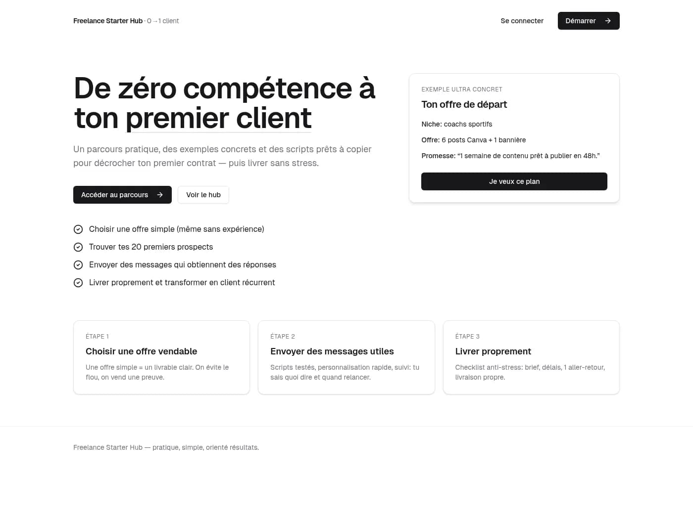 Freelance Starter Hub