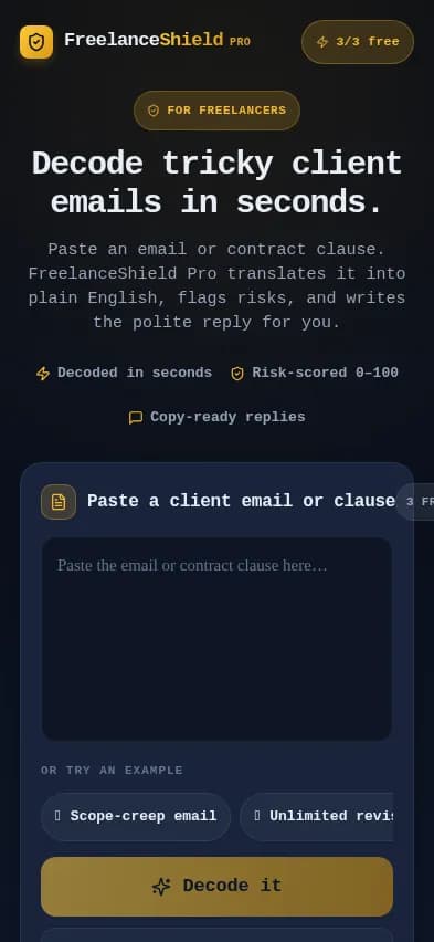 FreelanceShield Pro App