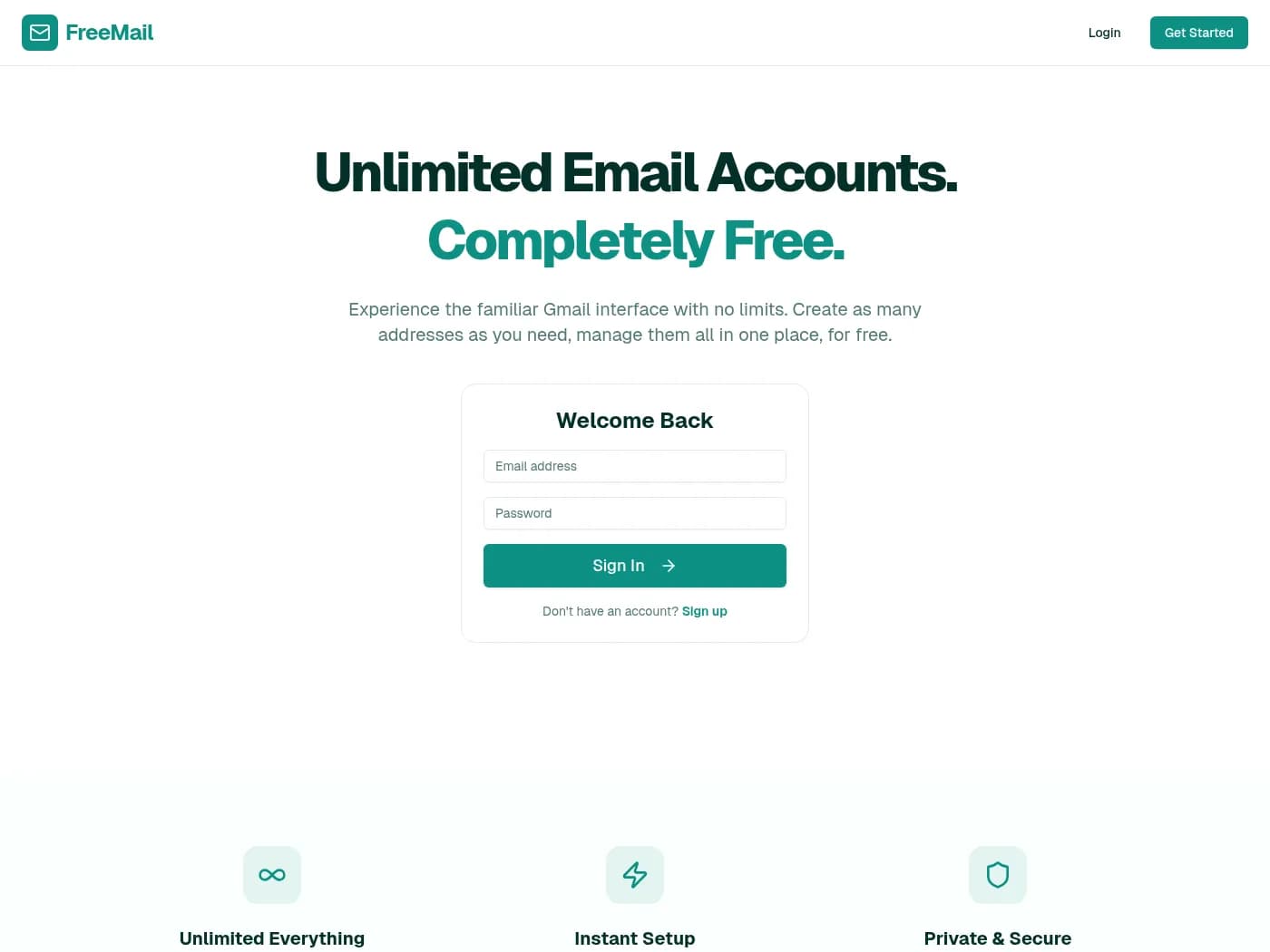 FreeMail Web Inbox