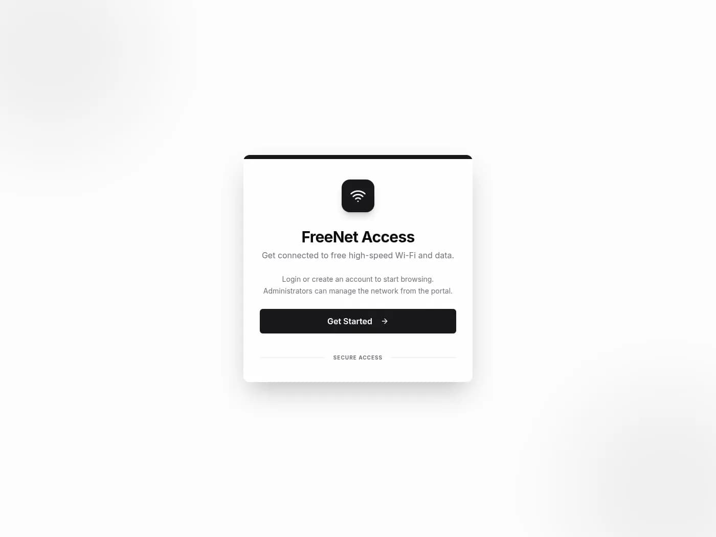 FreeNet Admin Portal