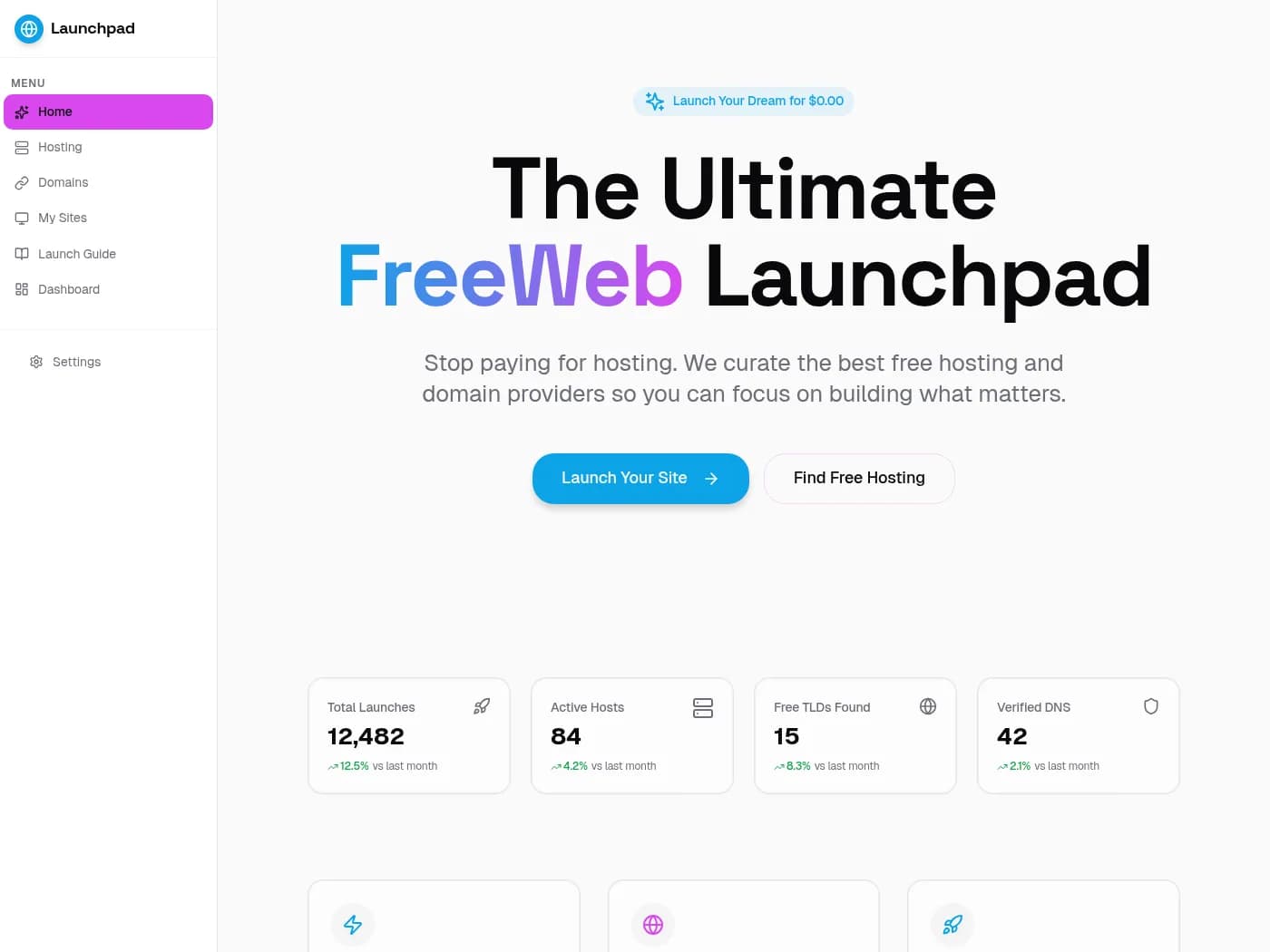 FreeWeb Launchpad