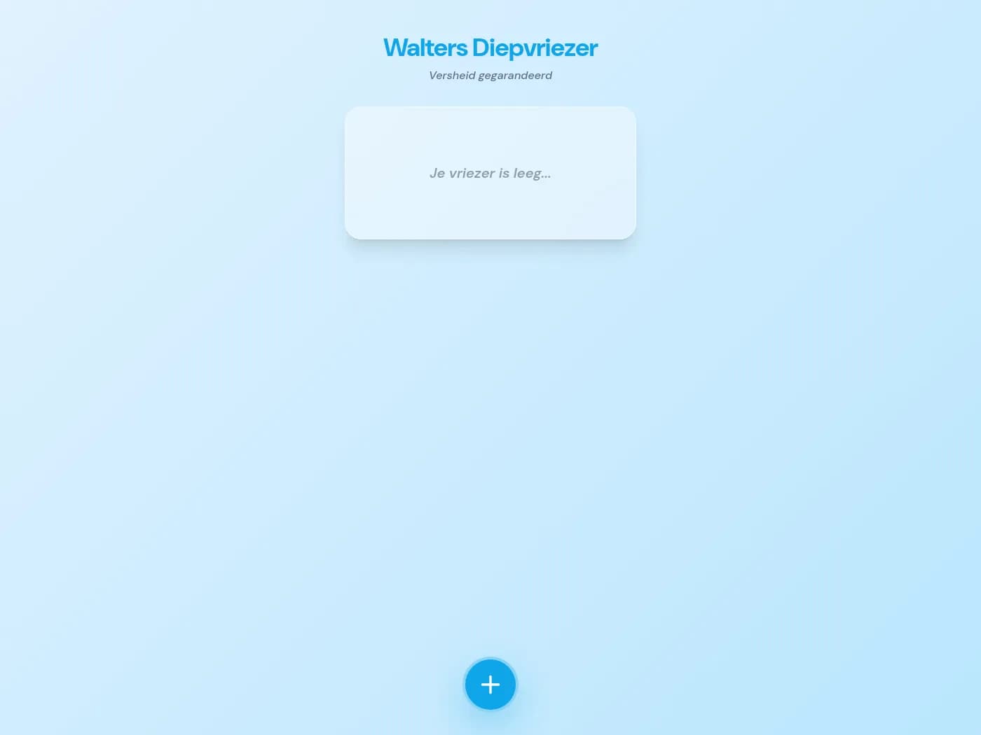 Freezer Master Webapp