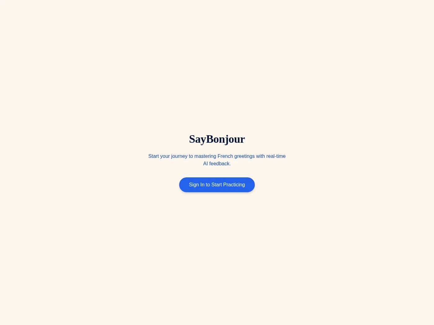 SayBonjour