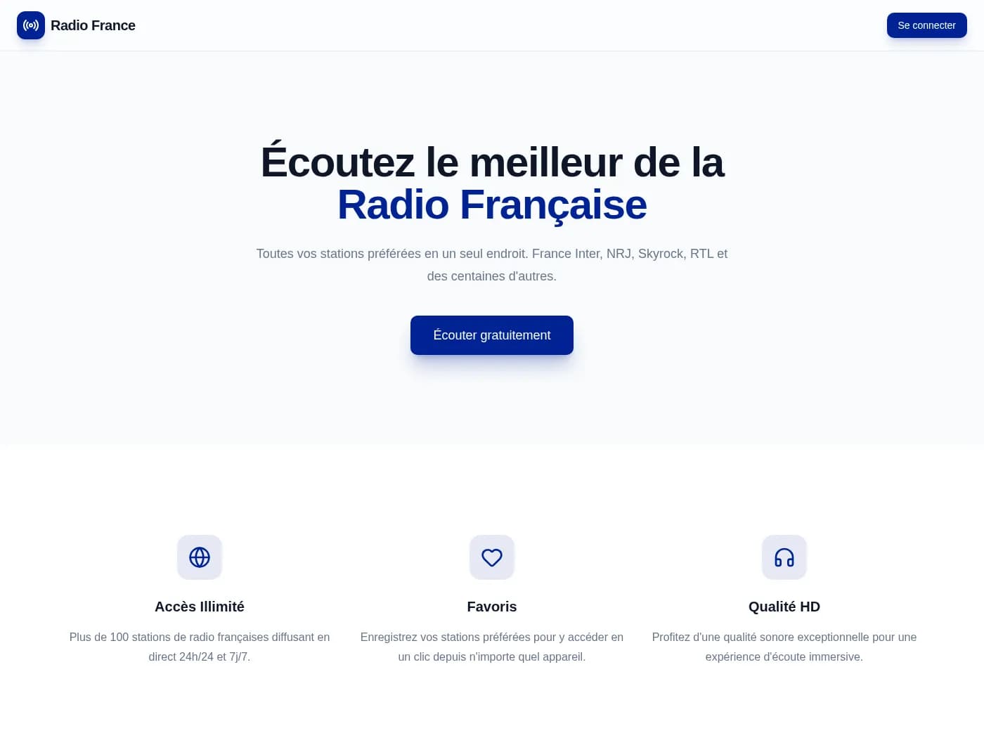 French Radio Player