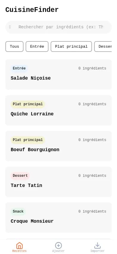 CuisineFinder Mobile