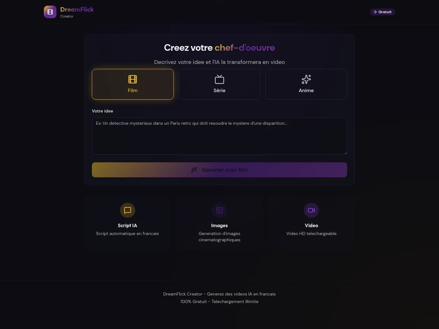 DreamFlick Creator