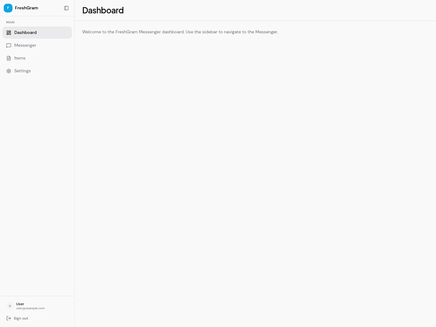 FreshGram Messenger