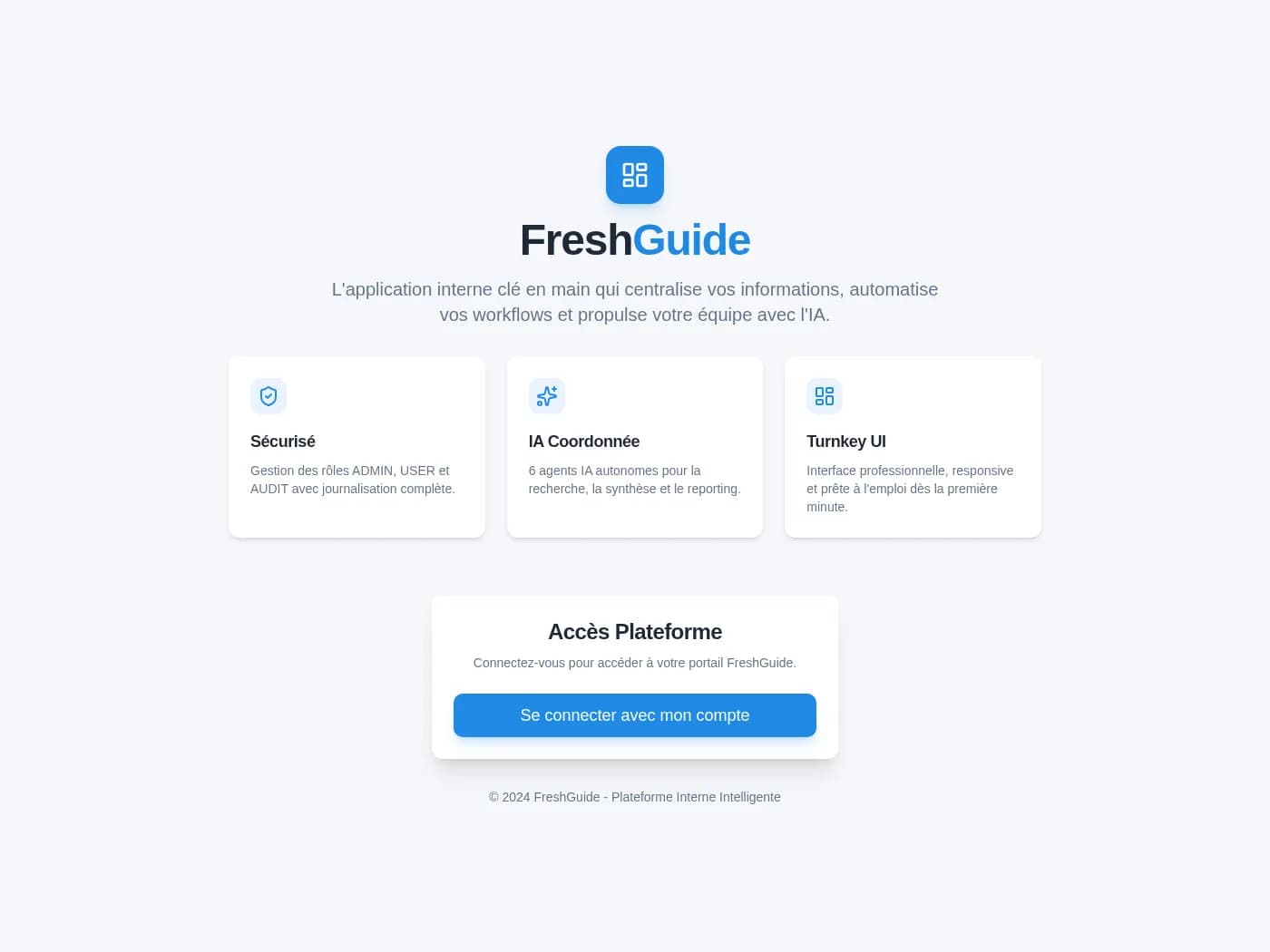 FreshGuide AI Portal