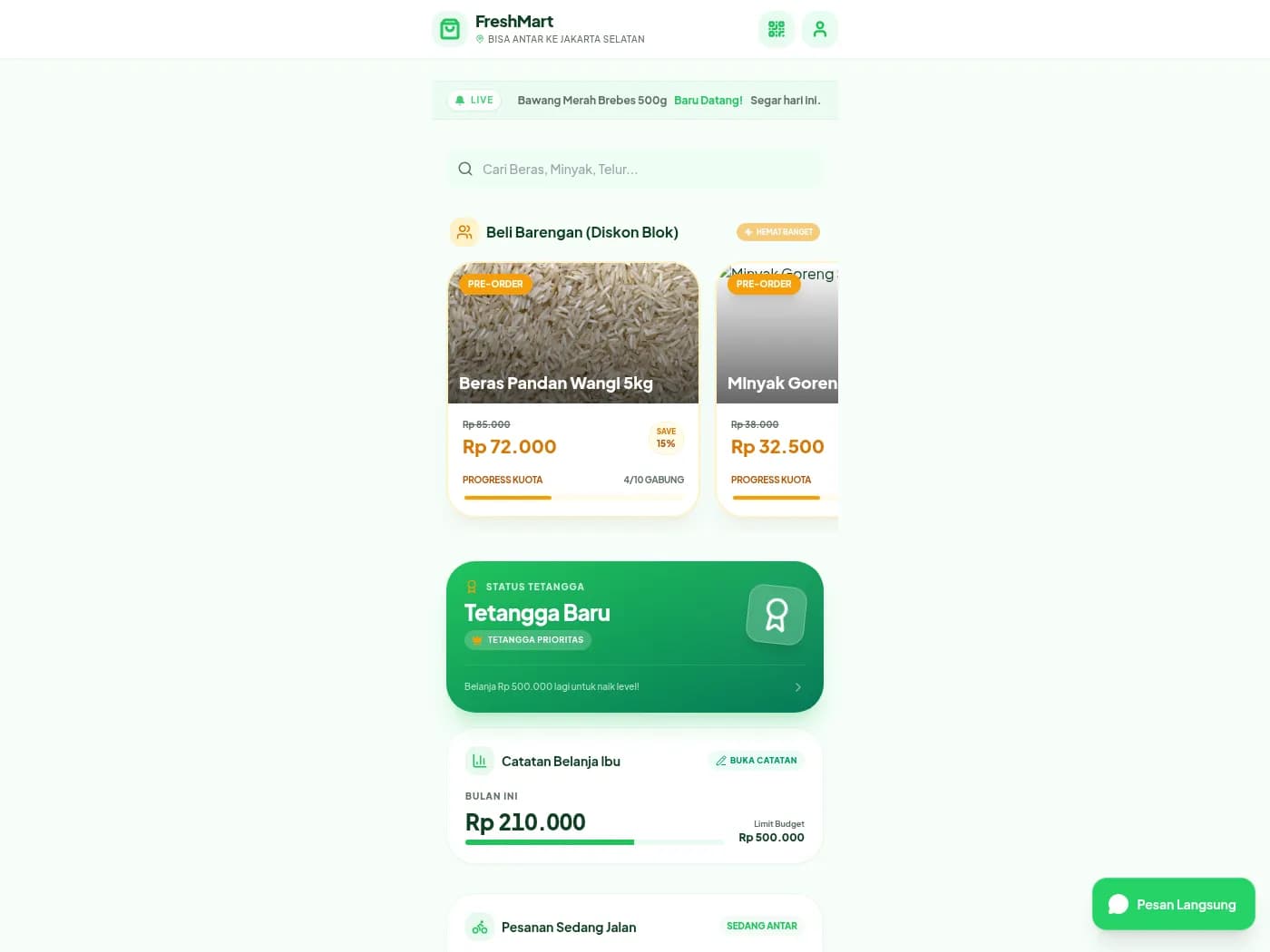 FreshMart UI