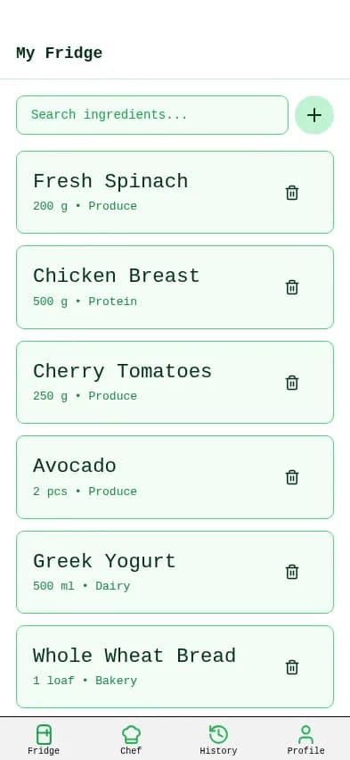 Smart Fridge Chef