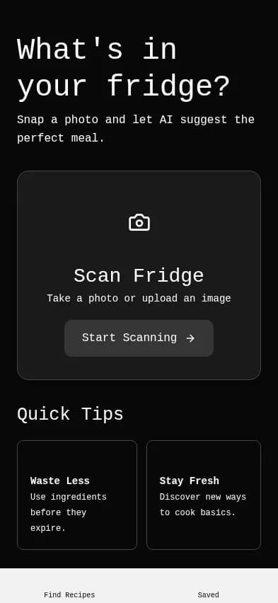 Fridge Recipe Finder