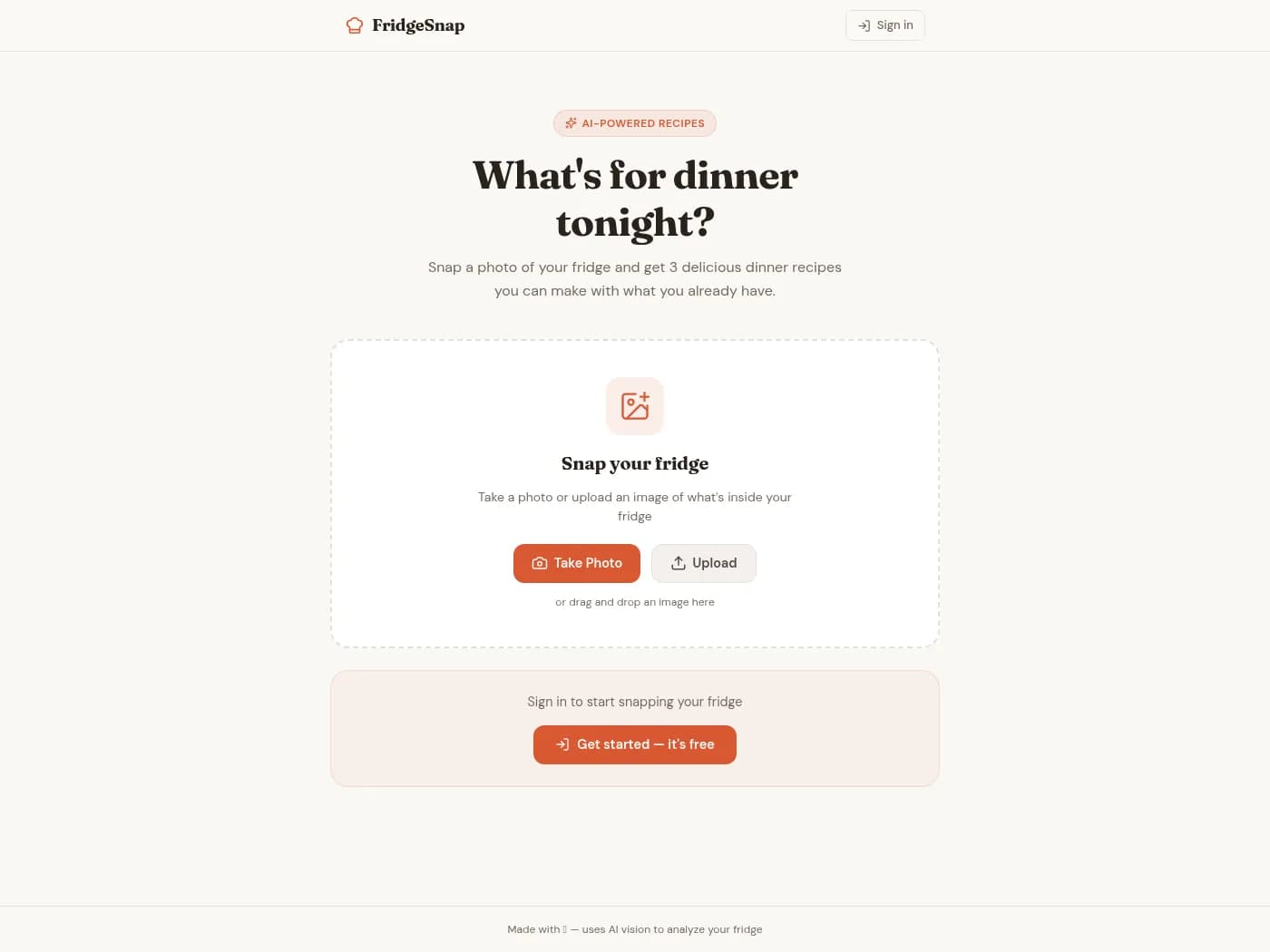 FridgeSnap Recipes