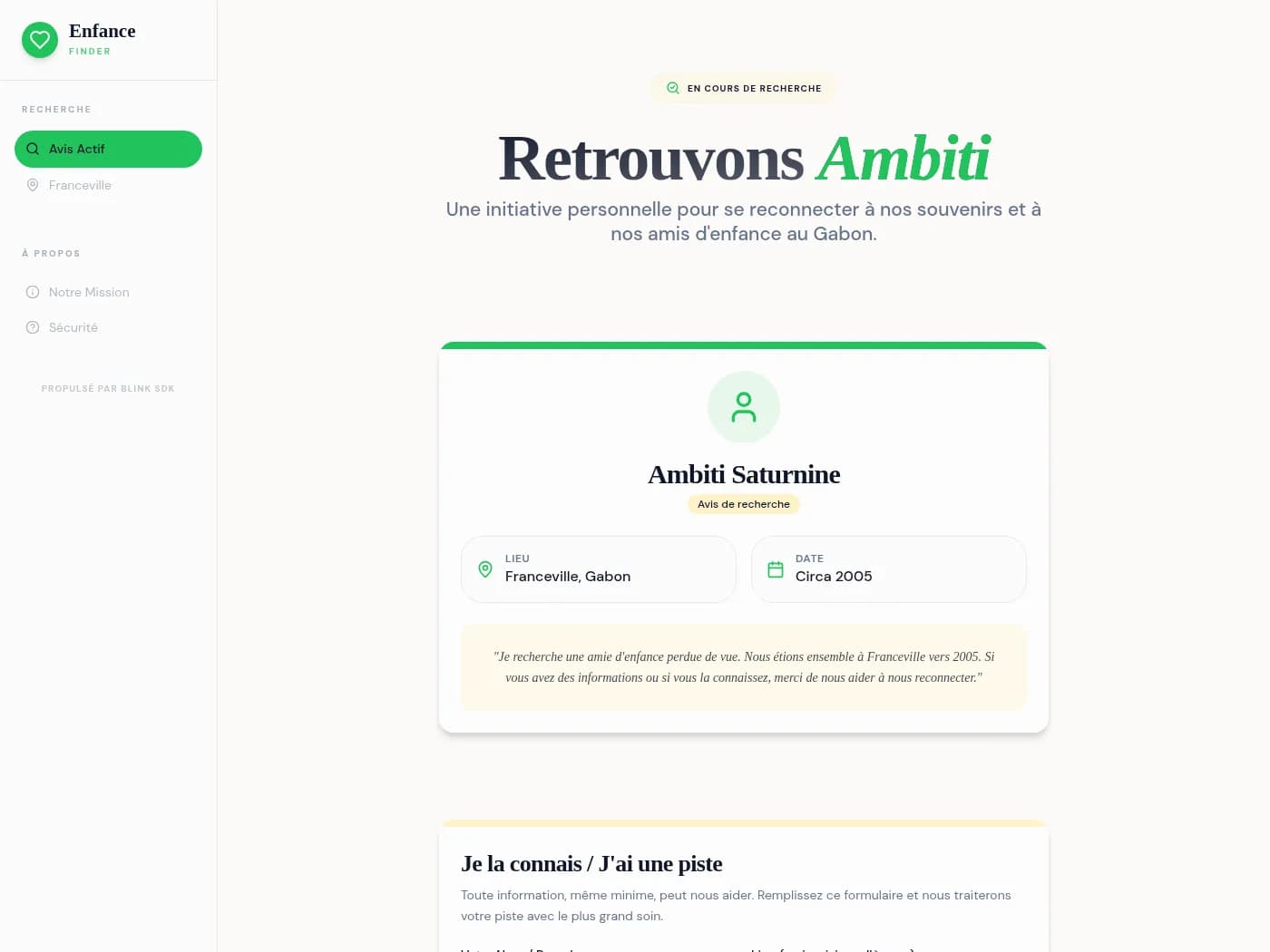 Enfance Finder
