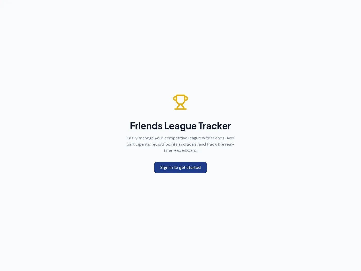 Friends League Tracker
