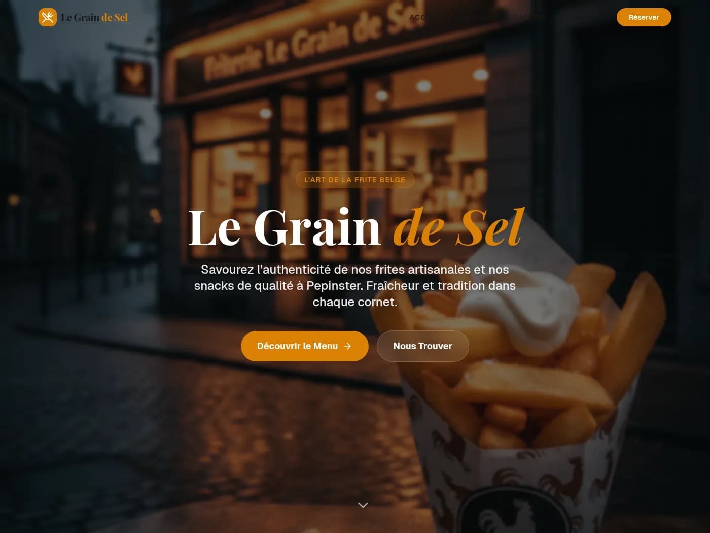 Friterie Vitrine Site