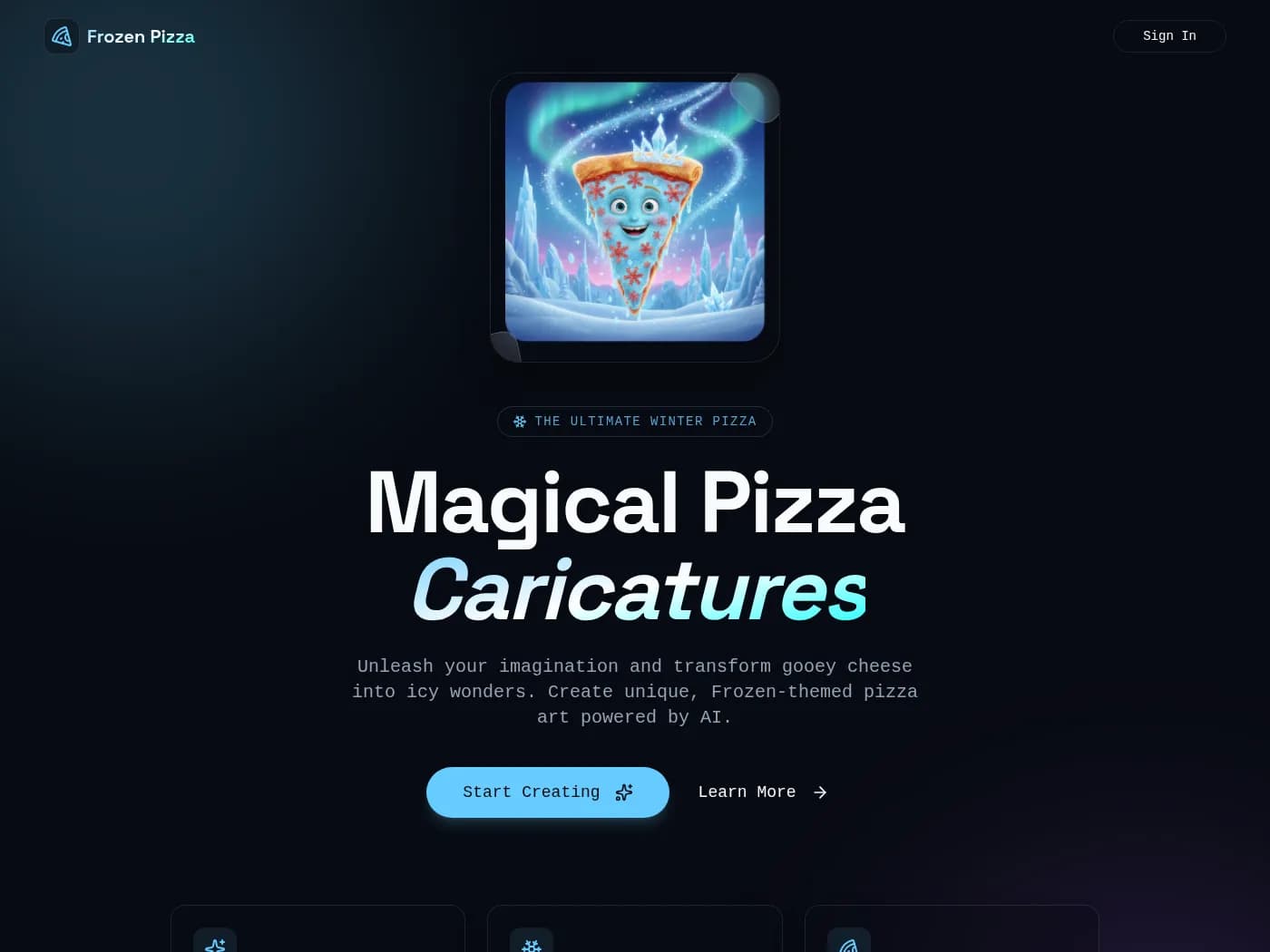 Frozen Pizza Caricature