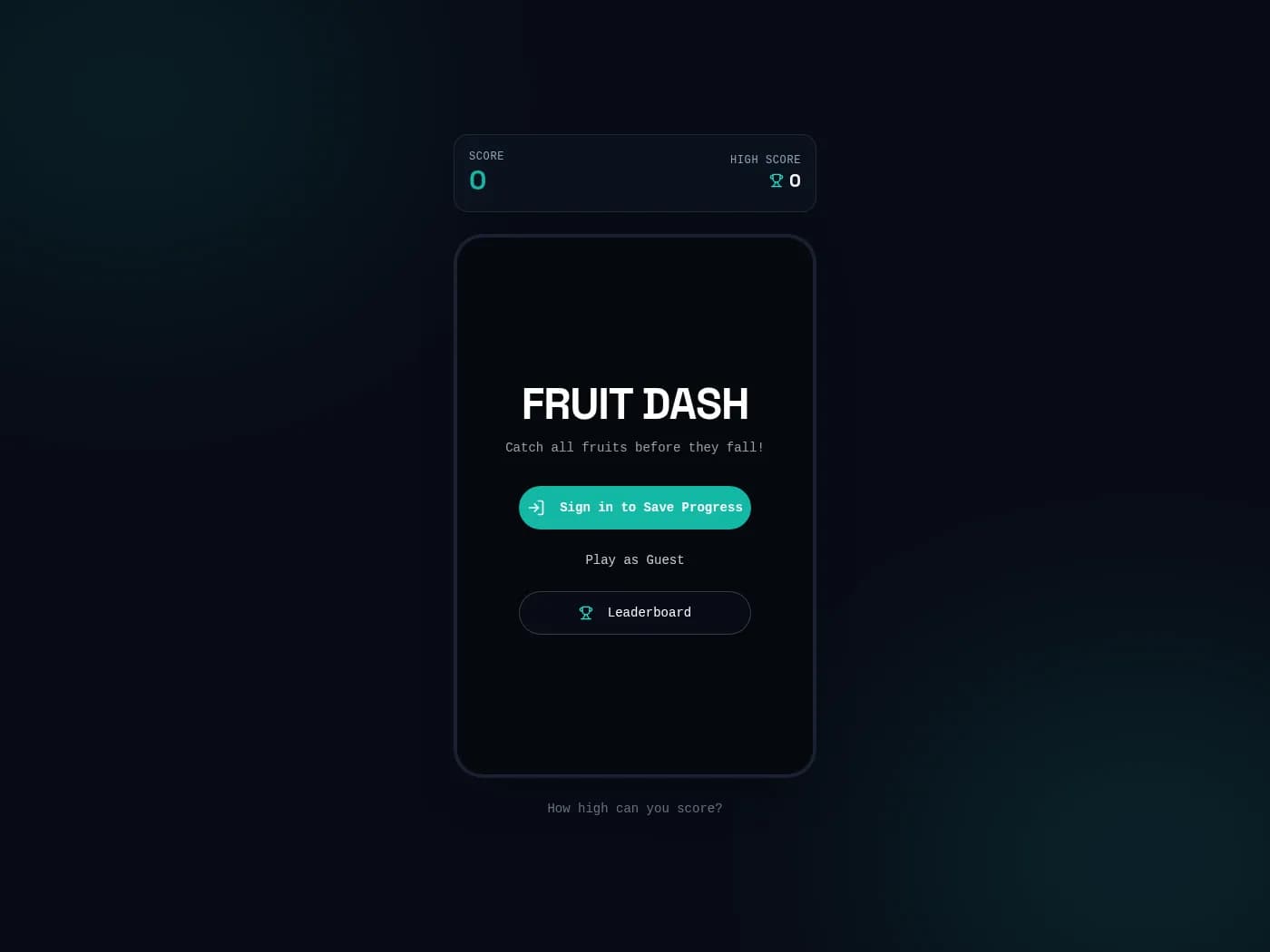 Fruit Dash Game