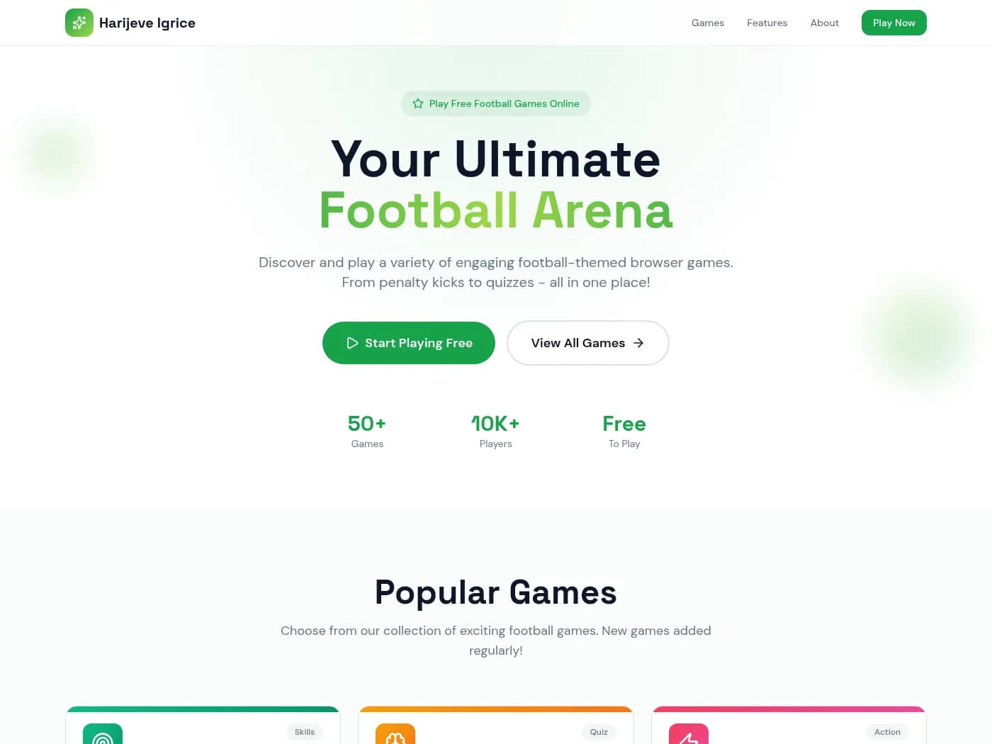 Fudbal Game Portal