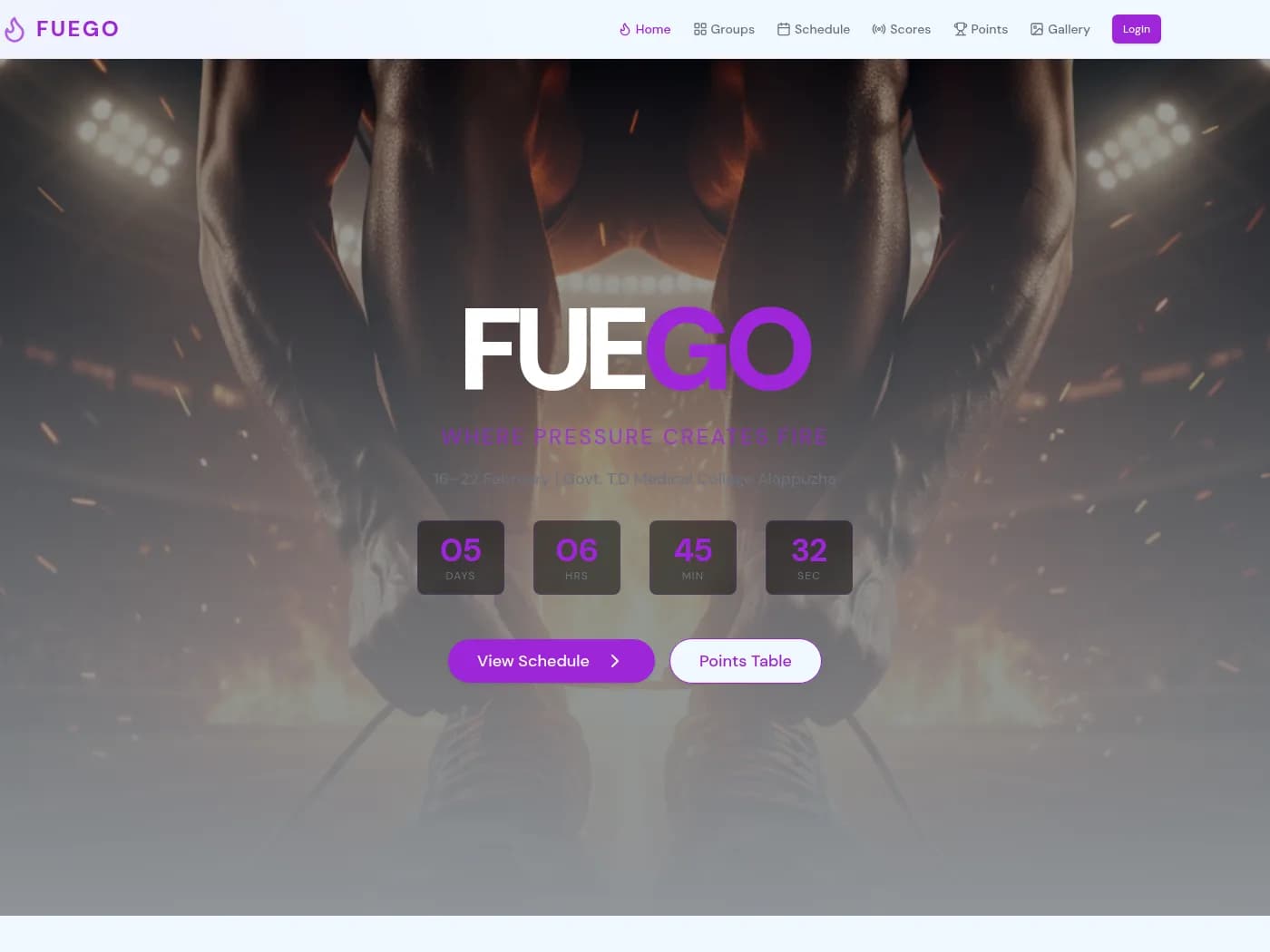 FUEGO Sports Event Site