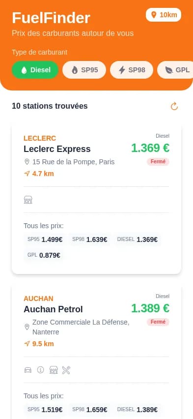 FuelFinder Express