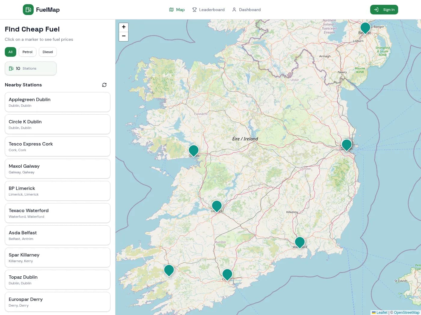 FuelMap: Irish Fuel Finder