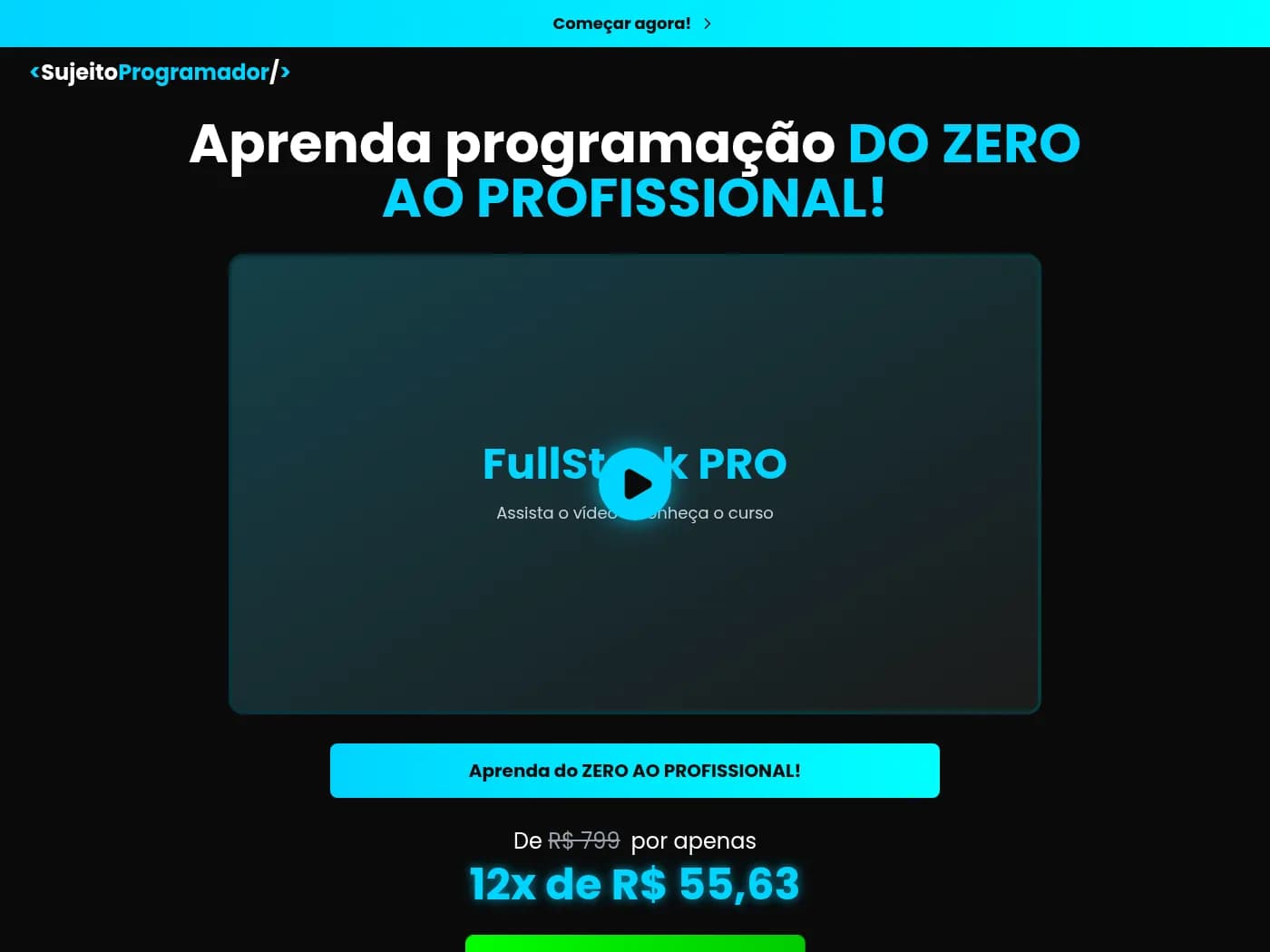 FullstackPro Landing Clone