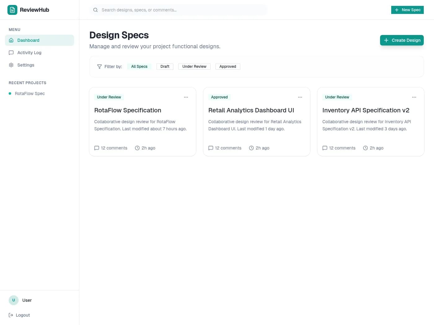 FunctionDesign Review Hub