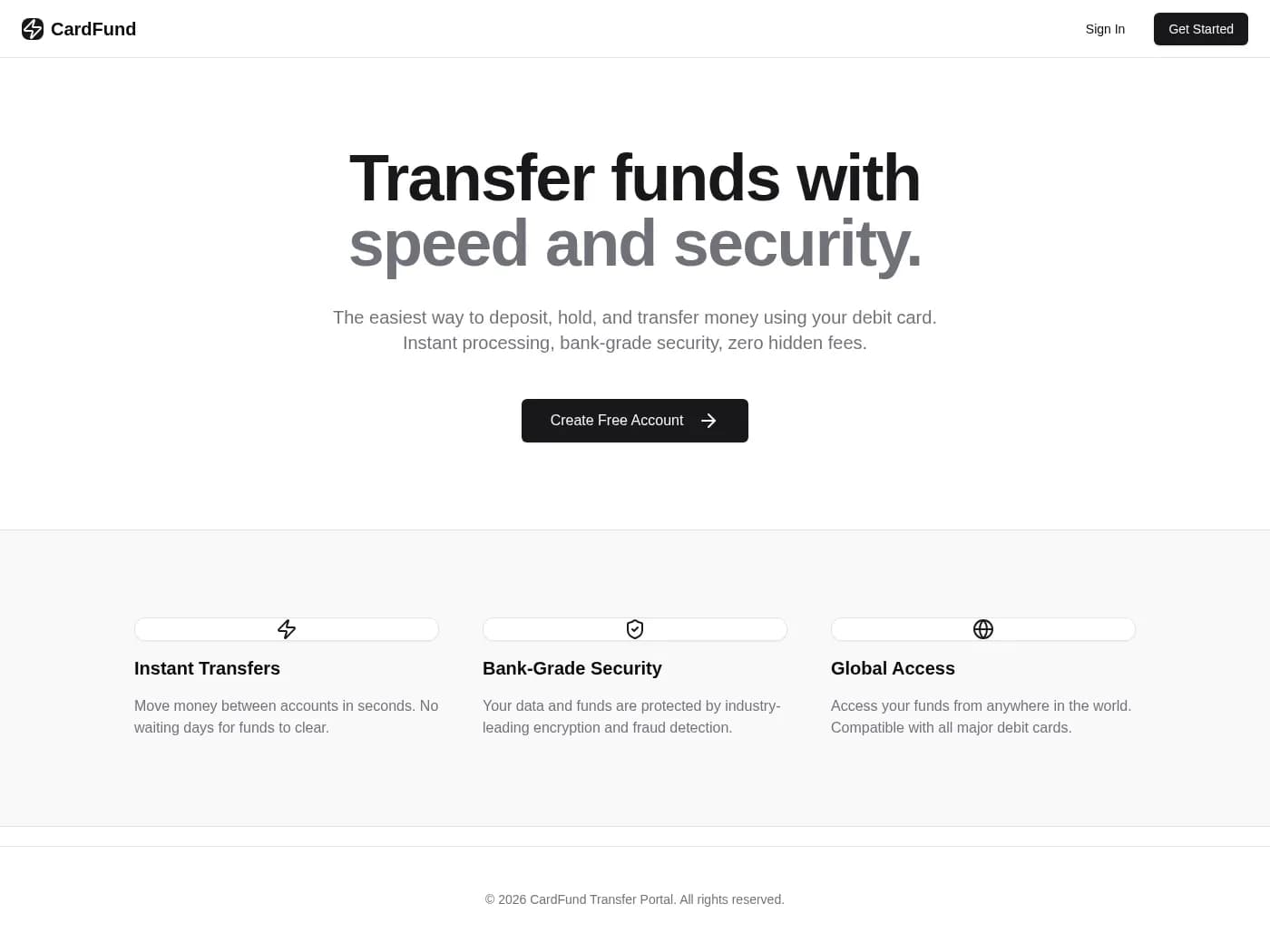 CardFund Transfer Portal